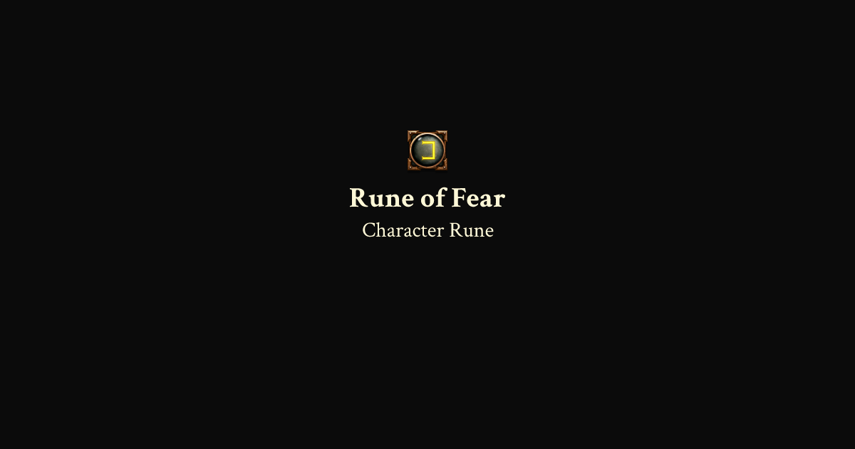Rune of Fear - Total War: Warhammer III